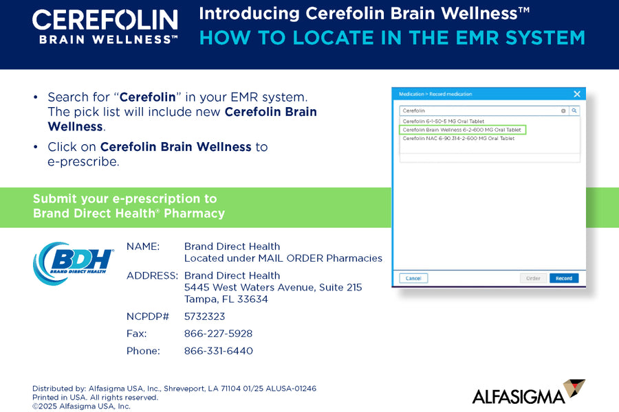 Prescribing Cerefolin Brain Wellness™ | HCP Support